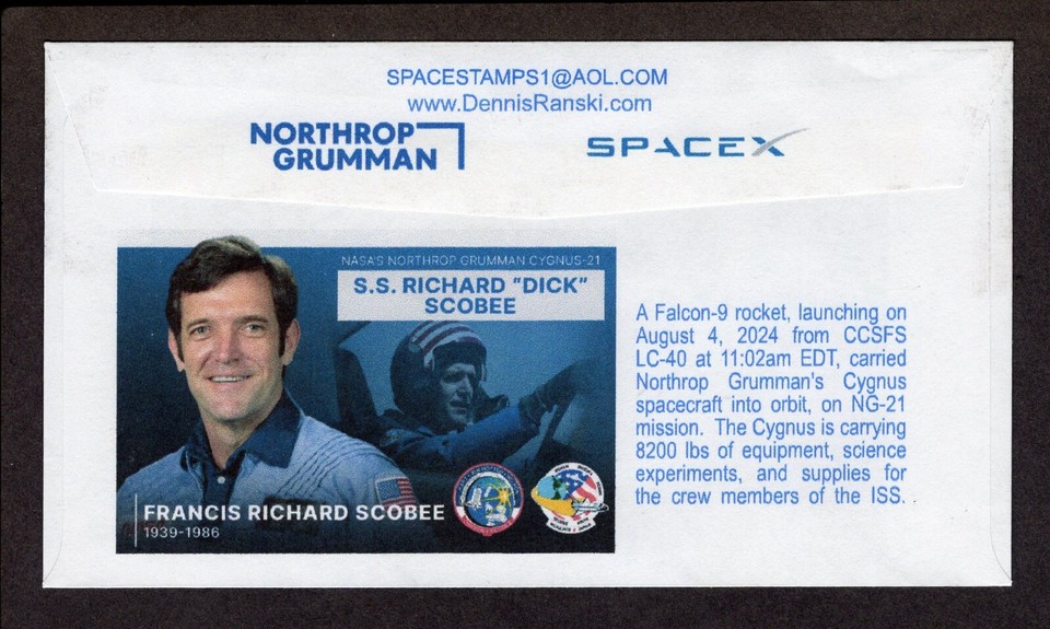 SpaceX Launches NG21 CYGNUS "Dick Scobee" to ISS - spacestamps1 dual ...