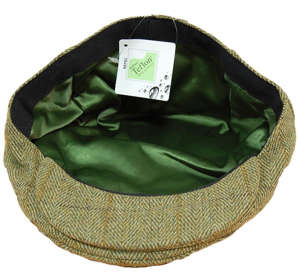 New Childrens Boys / Girls Derby Tweed Flat Cap Teflon Coated Hat ...