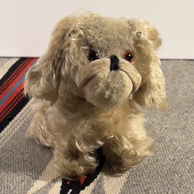 Grisly Germany Mohair Pekingese Dog Vtg Antique GermanPlush Stuffed ...