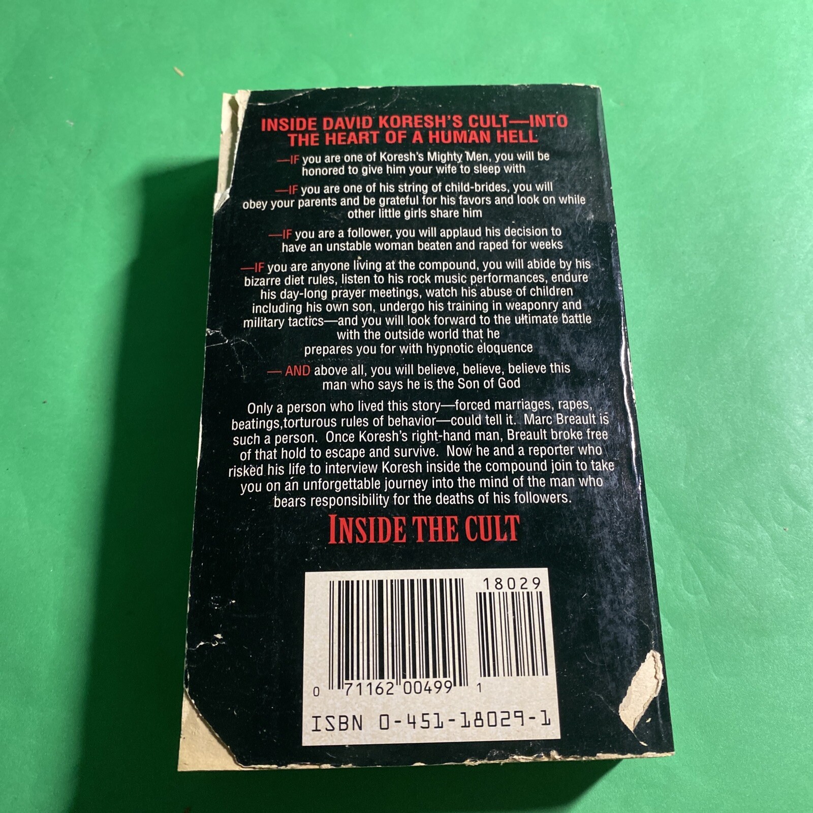 True Crime Paperback: Inside the Cult, 1st Ed. - Marc Breault (6) / FAB ...