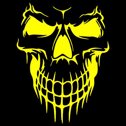Skull Face Grin Vinyl Decal / Sticker 2(TWO) Pack | eBay