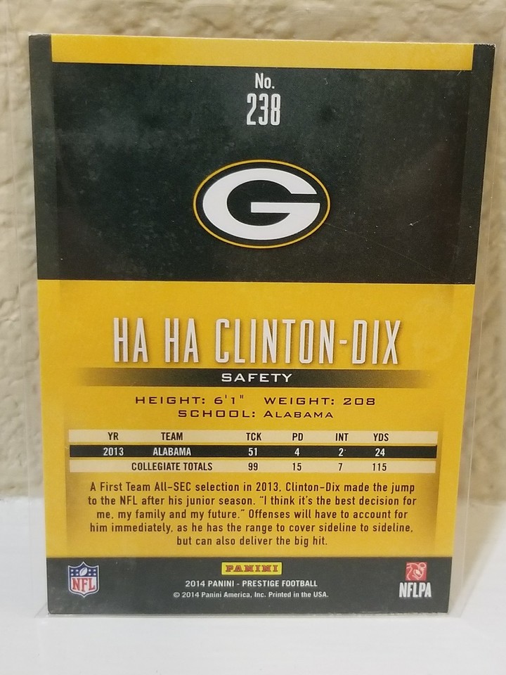 Ha Ha Clinton Dix Rookie Card Chicago Bears | eBay