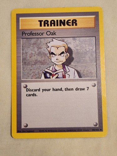 PROFESSOR OAK - Base Set - 88/102 - Uncommon - Pokemon Card - Unlimited ...