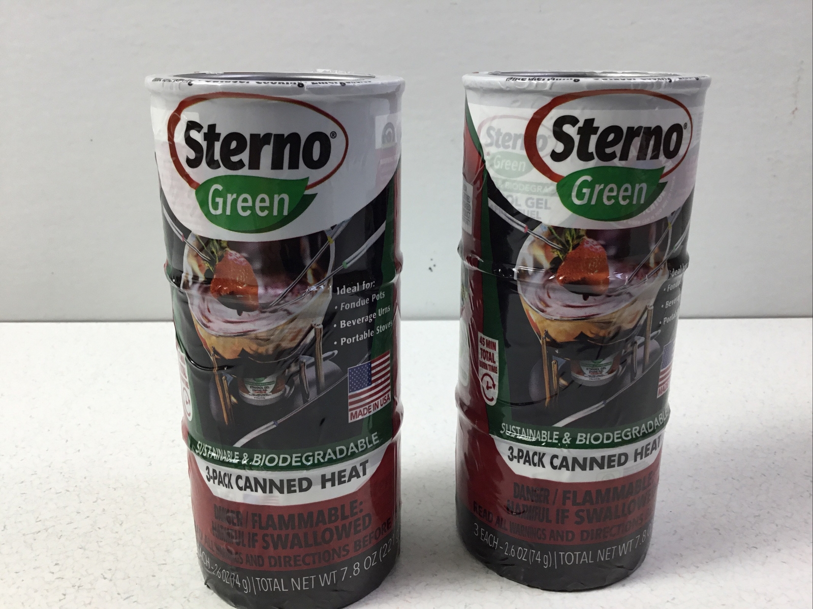 2 PACK Sterno 20602 3 pack Green Canned Heat 100 76642 20602 2 Smart ...