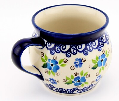 Polish Pottery Bell Shaped Mug 16 Ounces from Zaklady Boleslawiec | eBay