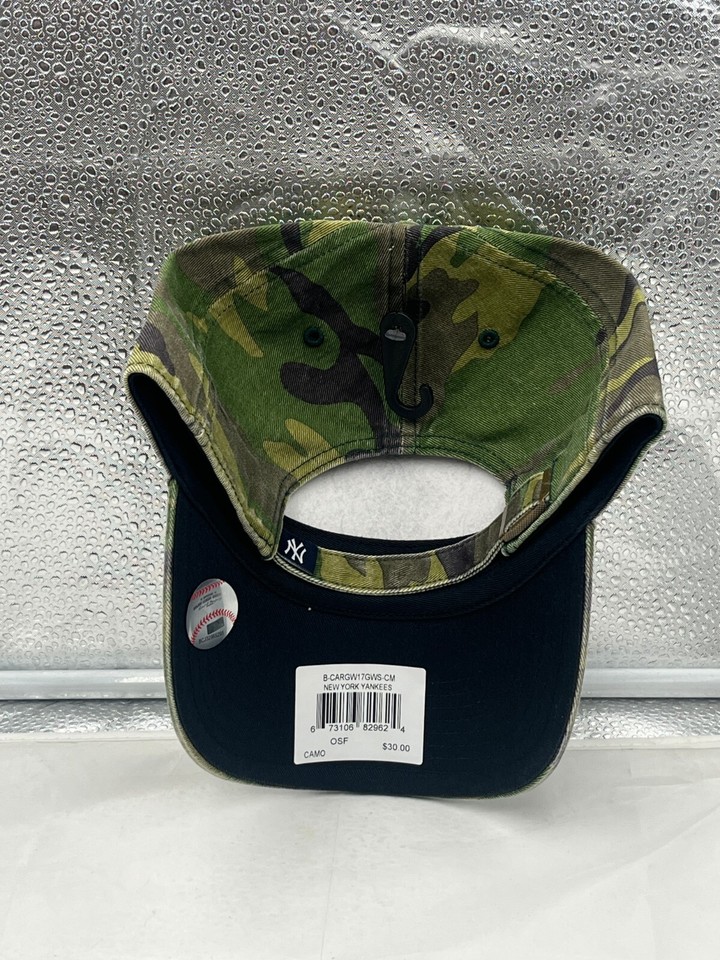 New York Yankees MLB '47 Brand Camo Clean Up Adjustable Strapback Hat ...