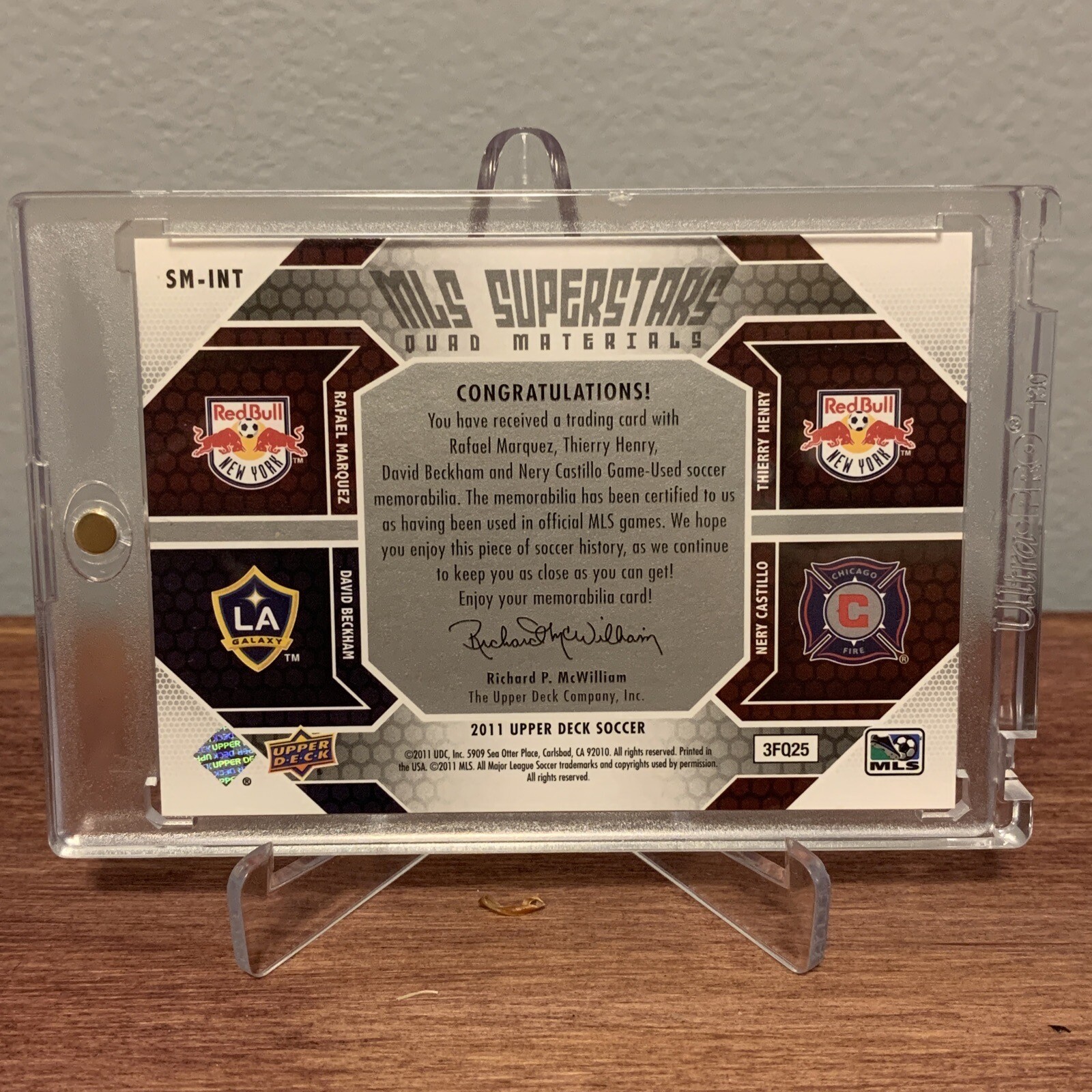 2011 Upper Deck MLS Quad Materials David Beckham Thierry Henry /50 Game ...
