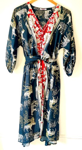 $799 JOHNNY WAS Flowy SILK 'ADA' TIGER Dress-L | eBay