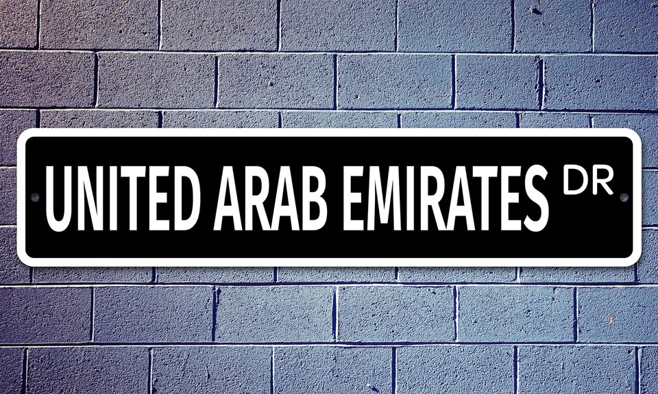 7716 SS United Arab Emirates 4" x 18" Novelty Street Sign Aluminum | eBay