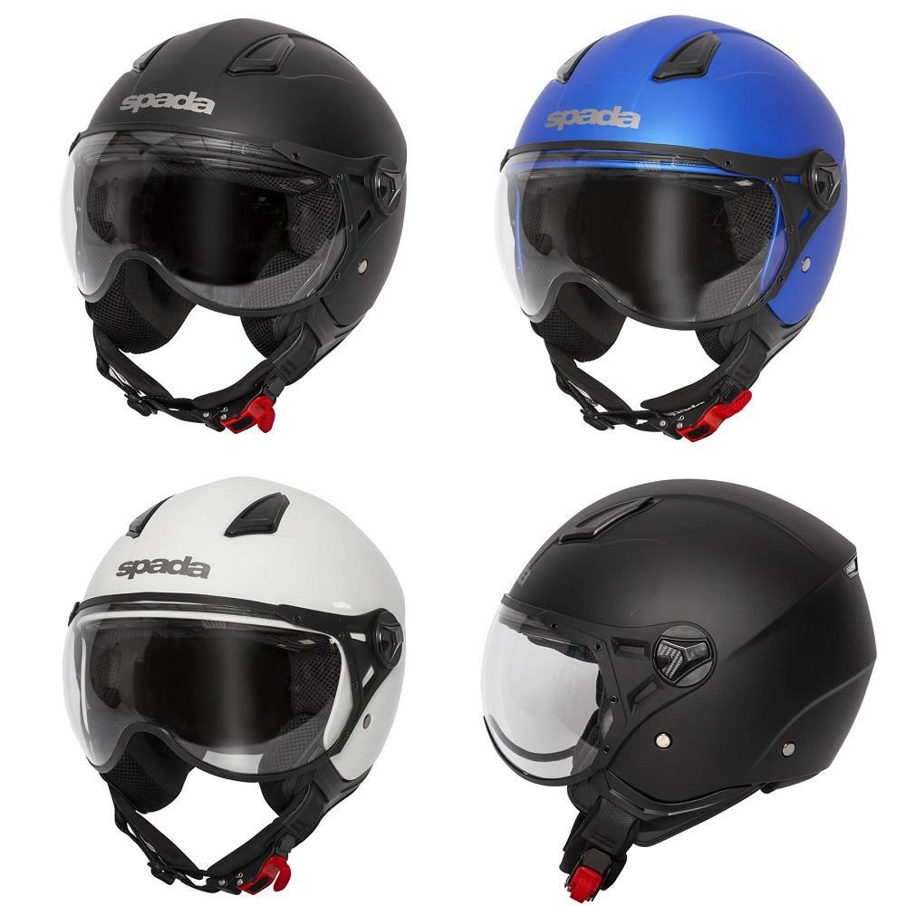 Spada Hellion Open Face Motorcycle Helmet Jet Scooter Crash Lid Black ...