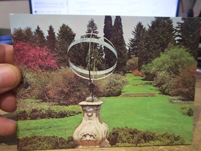 N4 DELAWARE State Old Postcard Winterthur Gardens SUndial Garden ...