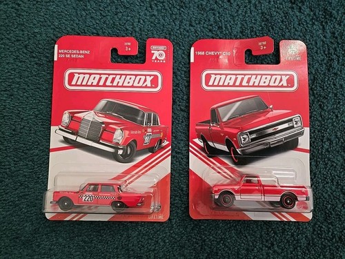 Matchbox Target Exclusive 2025 Red Edition 1968 Chevy C10 & Mercedes ...