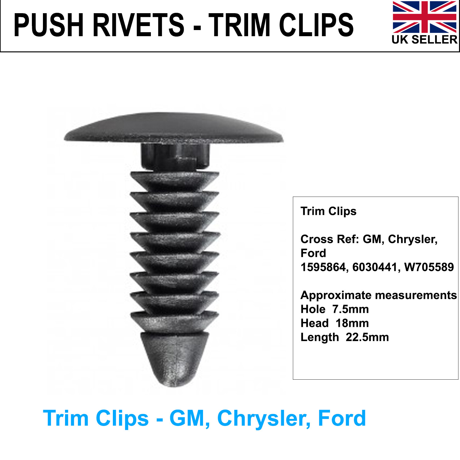 Trim Clips Push Rivets Fir Tree Bumper Door Panel Fixing Clips Fastener ...