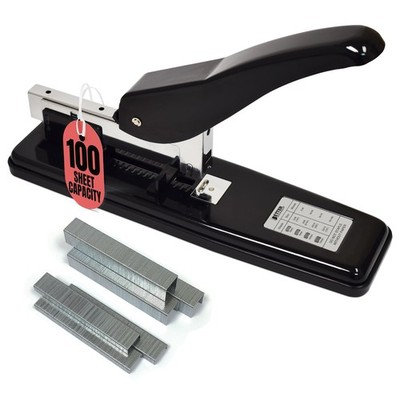Heavy Duty Commercial Stapler with 2,000 Staples, Black Polished Steel ...