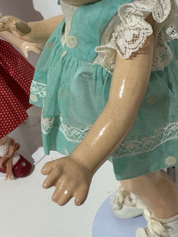 Lot of 2 Vintage EFFANBEE PATSY JR DOLL 11.5” Extra Outfits, Stands | eBay