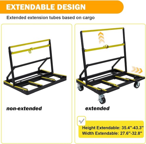 Drywall Cart Folding Panel Dolly 2200lbs Wall Glass Windows 4 Casters ...