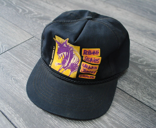 VINTAGE ROLLING STONES EUROPE 1990S MUSIDOR B.V TOUR PRO SNAPBACK HAT ...