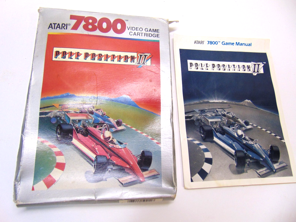Pole Position II (Atari 7800 1987 Complete) Box Manual 2 Racing Namco ...
