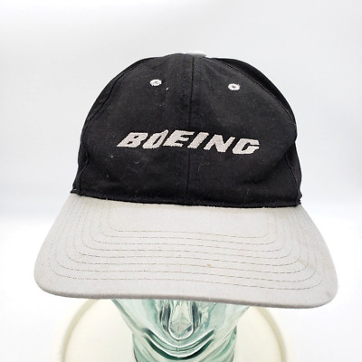 Vintage BOEING Black and Gray Embroidered Hat Baseball Snapback Cap ...