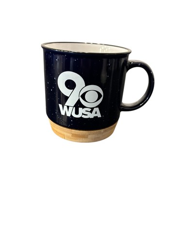 WUSA 9 TV NEWS CHANNEL COFFEE MUG WASHINGTON DC Cup With Wooden Wood ...
