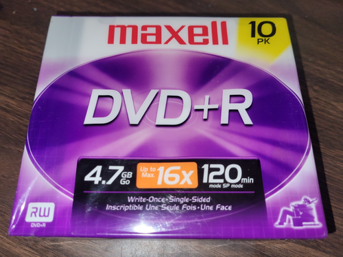 Maxell DVD+R 4.7GB 16X Branded 10Pack SEALED BRAND NEW | eBay