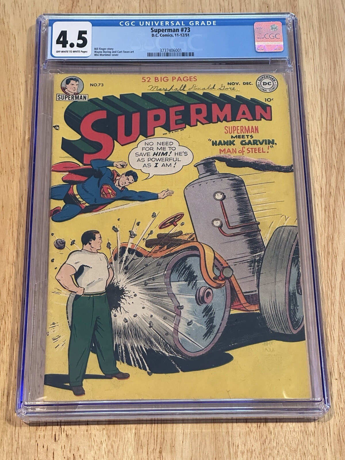Superman #73 Nice Unrestored Golden Age Superhero Vintage DC Comic 1951 ...