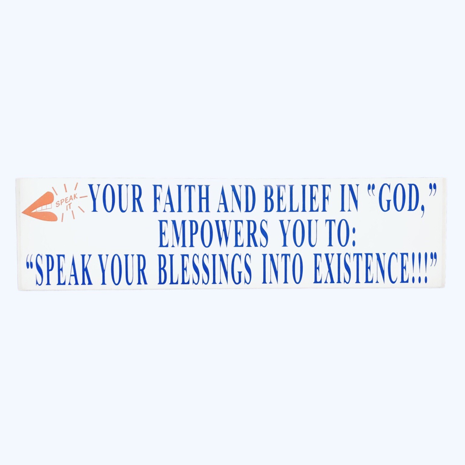 11x3 Your Faith And Belief In GOD Bumper Sticker Religious Vehicle ...