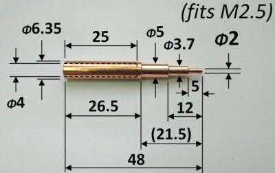 Heat-Set Insert Installation Tip 3D Printed Plastic M2.5 Sleeved Type ...