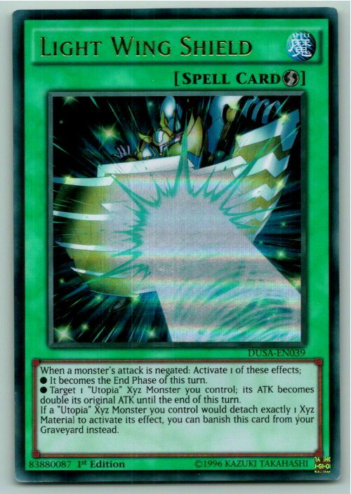 Light Wing Shield - Ultra Rare YUGIOH Card Mint / Near Mint Condition ...