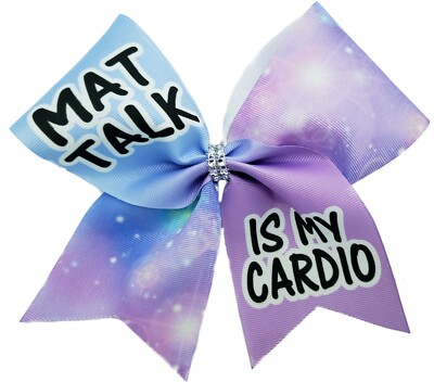 Mat Talk is my Cardio Ribbon Cheer Bow | eBay