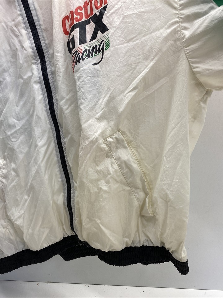 Vintage Castrol GTX Drag Racing Men Full Zip Light Windbreaker Jacket ...