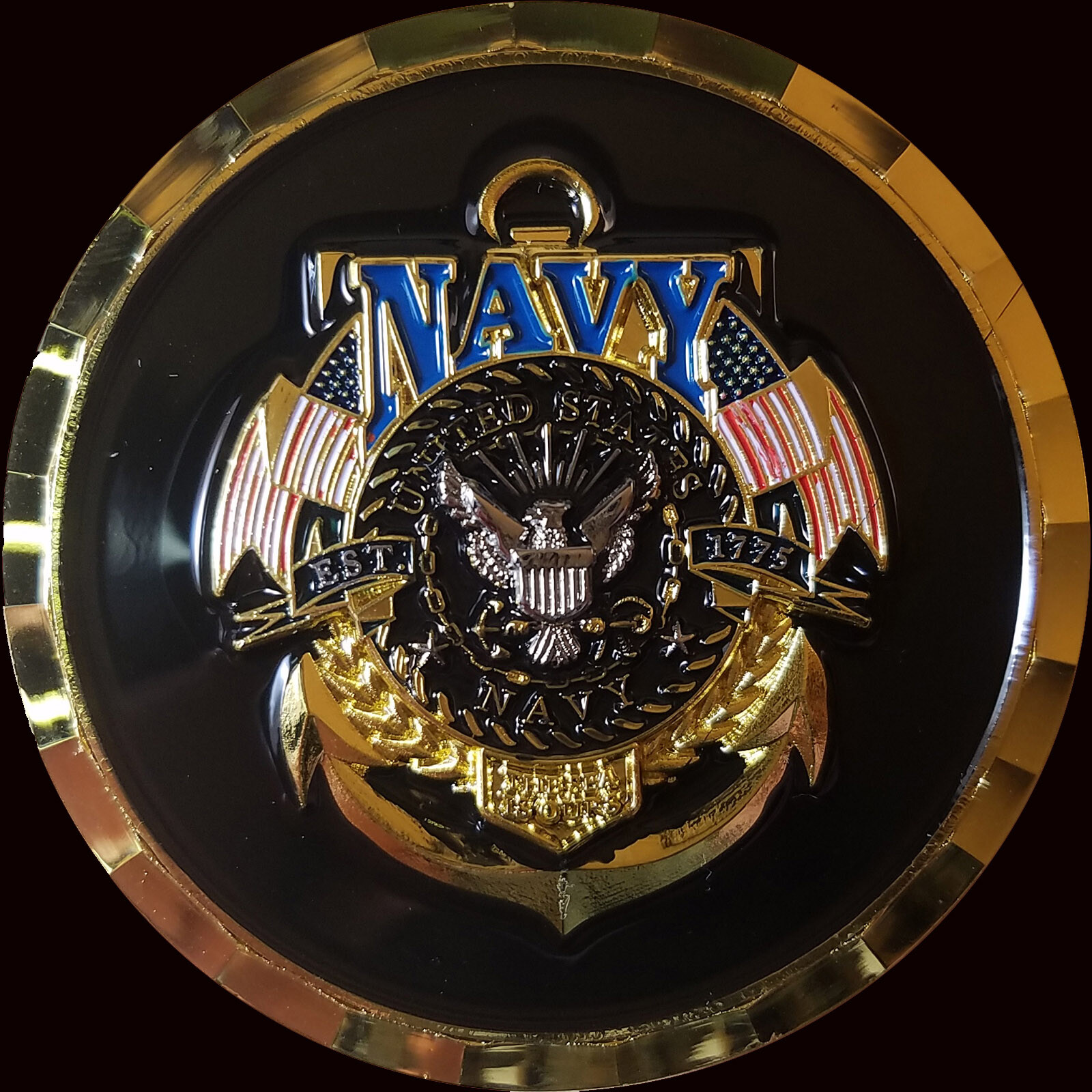 2" NAVY SNIPES CHALLENGE COIN WITH USS WYOMING SUBMARINE PATCH 7/P-12 ...