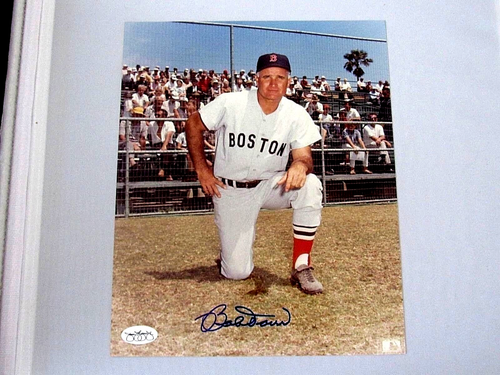 BOBBY DOERR BOSTON RED SOX HOF SIGNED AUTO VINTAGE 8 X 10 COLOR PHOTO ...