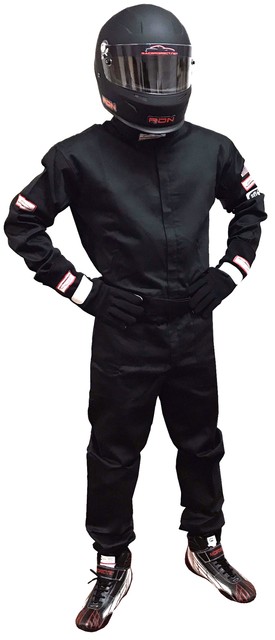 DRAG RACING FIRE SUIT SFI 1 RACE SUIT SFI 3.2A/1 ONE PIECE SUIT BLACK ...