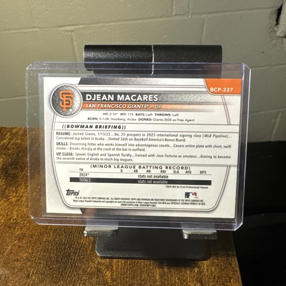 2025 Bowman Chrome Mega Djean Macares Purple wave Refractor #d/250 | eBay