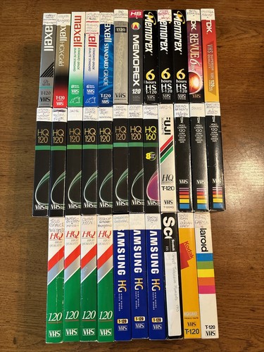 Mixed Lot Of 34 VHS Tapes Sold as Blanks Fugi Polaroid TDK Samsung ...