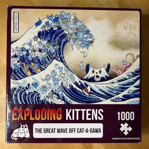 Exploding Kittens The Great Wave off Cat-A-Gawa 1000 Piece Jigsaw ...