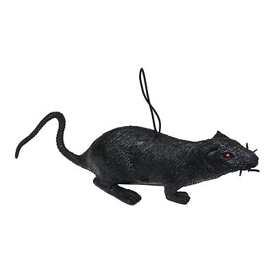 Black Rubber Halloween Fake Rat Toy Decoration Joke Prank Mouse Prop ...