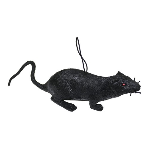 Black Rubber Halloween Fake Rat Toy Decoration Joke Prank Mouse Prop ...