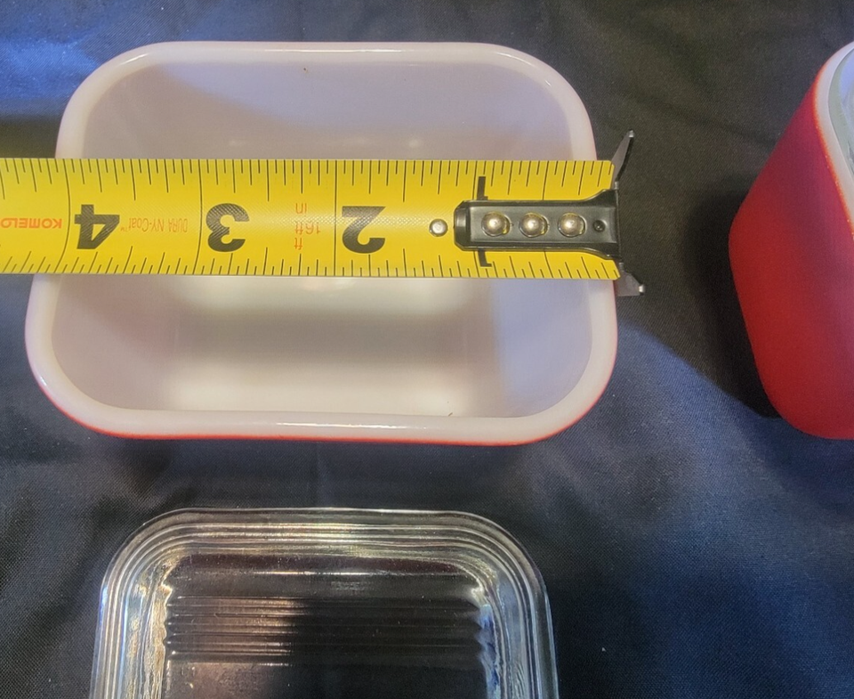 2 - Vintage Red PYREX Refrigerator Dish 0501 With Lid 501-C | eBay