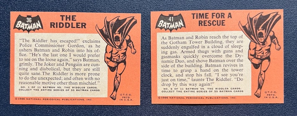 1966 Topps Batman Trading Cards - Black Bat Series - The Riddler | eBay