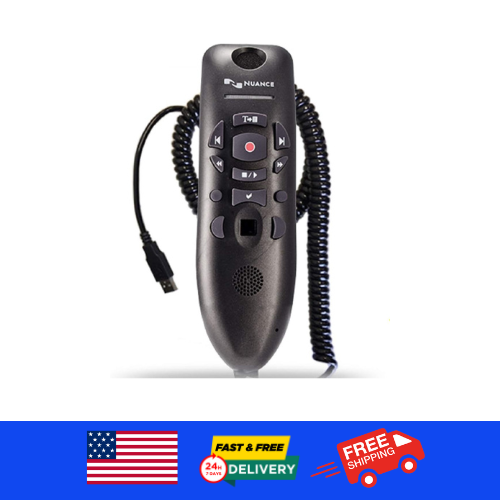 Nuance PowerMic III Microphone for Dragon, Coiled Cord (extends to 17 ...