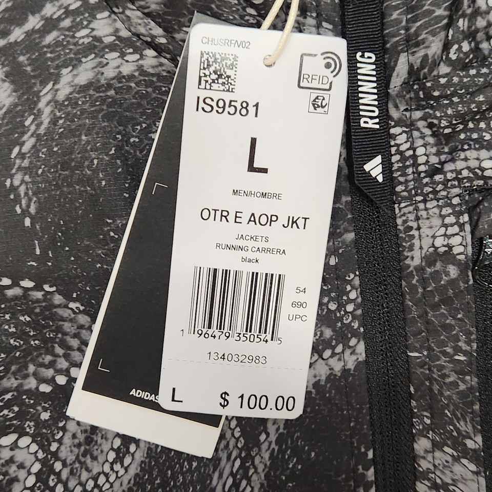 Size L - adidas Own The Run Excite WIND.RDY Jacket - Black - MENS ...