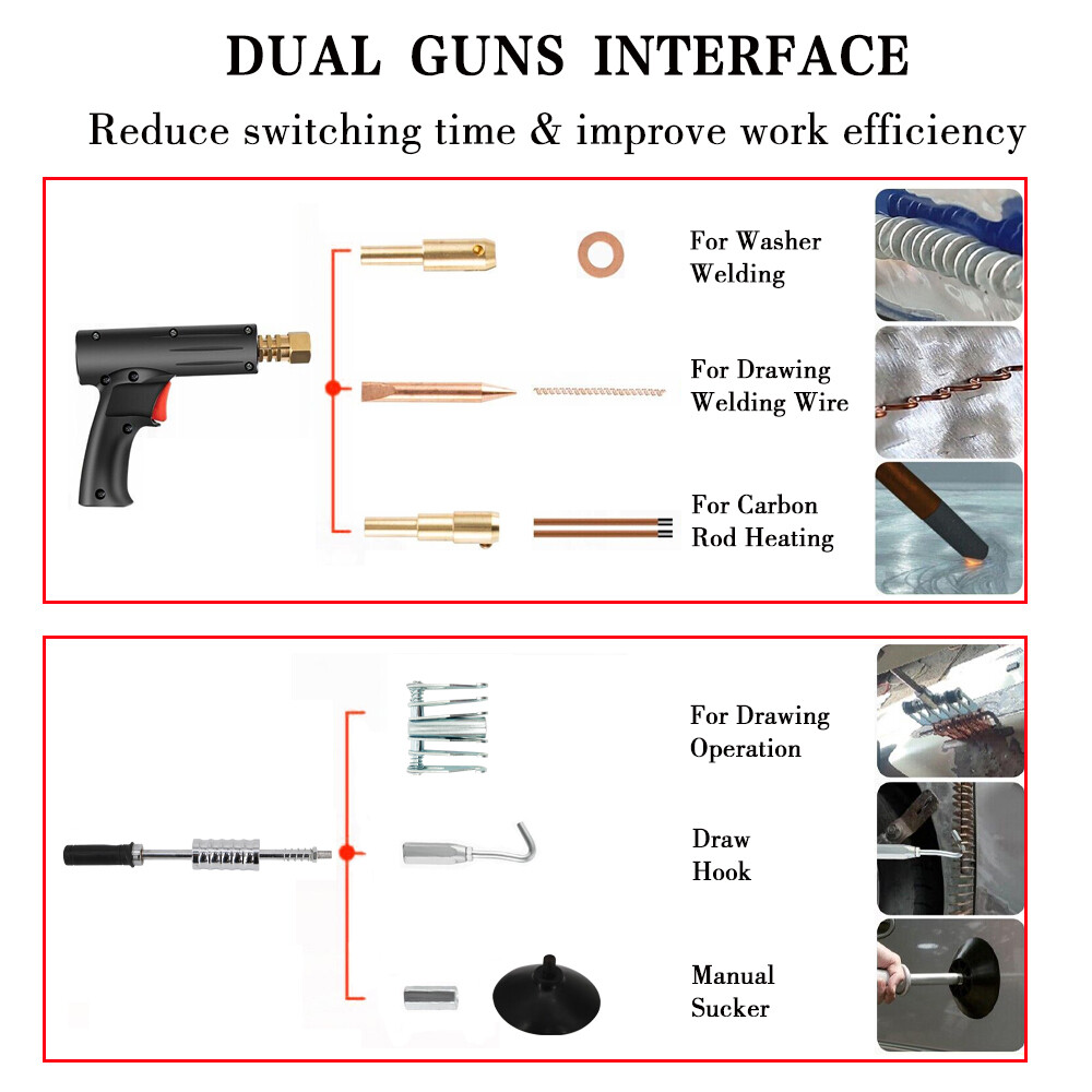 PRO Spot Dent Puller Machine 1.8KW Welder 5Modes Car Body Dent Remover ...