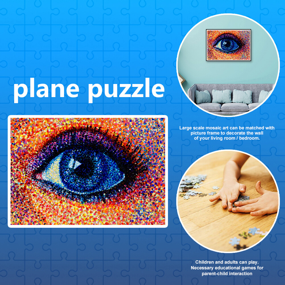 1000pcs Jigsaw Paper Puzzles Colorful Eye DIY Educational Toy for ...