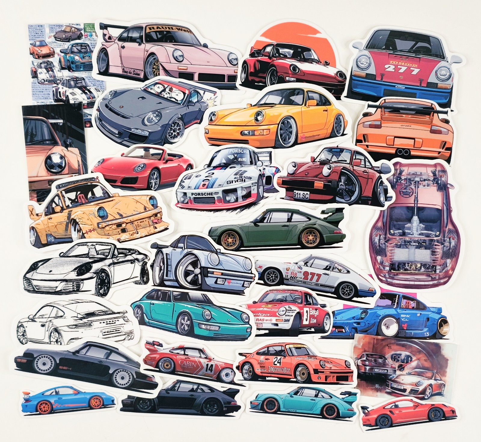 Porsche 911 993 996 997 964 Vinyl Stickers | 29pc | Decal/Sticker ...