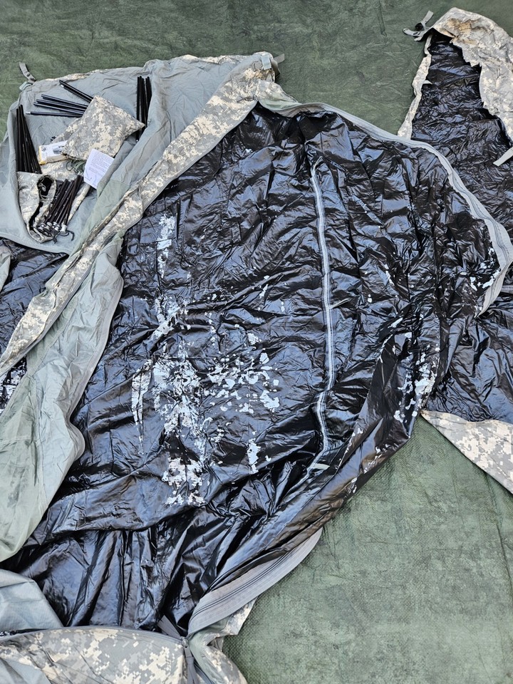 US Military ACU Tent Combat Shelter System One-Man ICS USGI w/ Repair ...