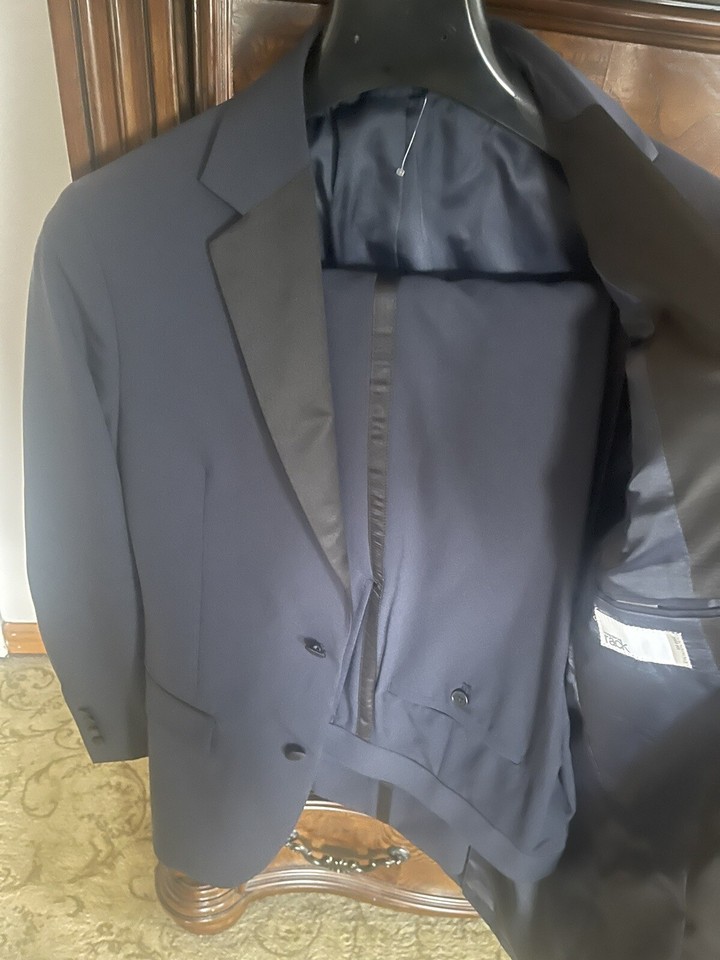 Nordstrom Rack Navy Blue Tuxedo/Black Lapel Size 38R | eBay