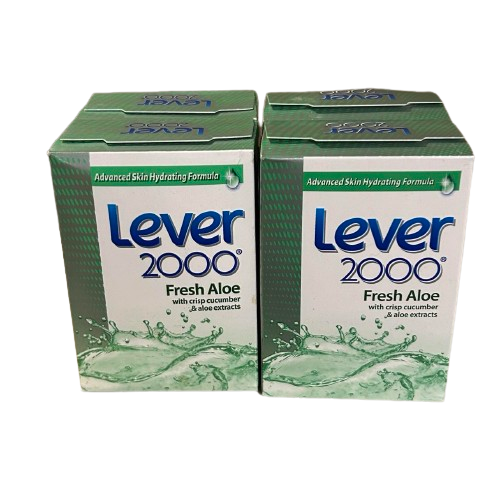 Lever 2000 Fresh Aloe Cucumber BOXED Bar Soap 4 Bars 4.5 Old Formula ...