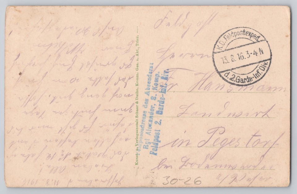 WWI German Postcard "Heil und Sieg" = "Heil and Victory" Iron Cross ...